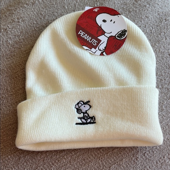 Peanuts | Other | Peanuts Snoopy Golf Beanie In Off White | Poshmark